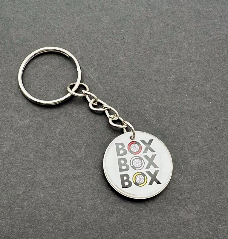Box Box Box Double Sided Keyring - The Podium Place