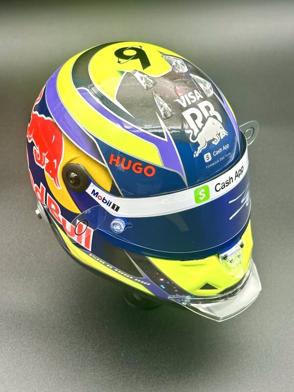 Isack Hadjar Signed 2025 Season 1:2 Mini Helmet - The Podium Place