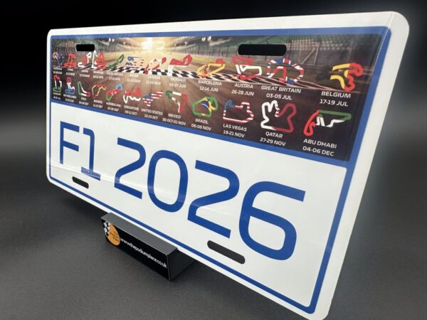 2026 Licence Number Plate with 2026 Race Calendar & Track Maps - The ...